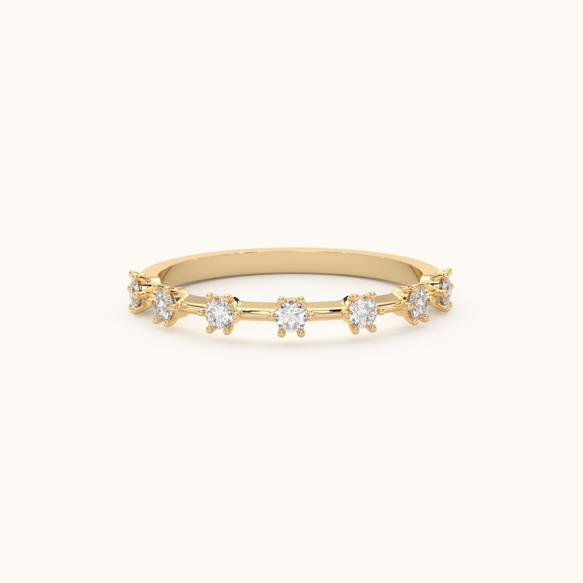 Floating Diamond Engagement Ring 14k Gold | Denive